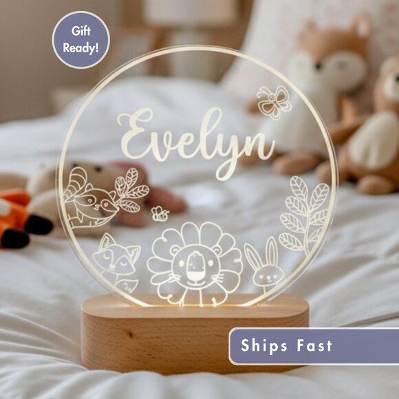 LED Expression | Accents | Custom Cute Animals Led Night Light Adorable ...